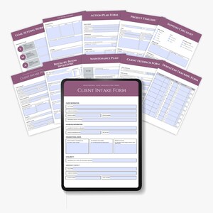 Fillable Professional Organizer Forms, Home Organization, Declutter ...