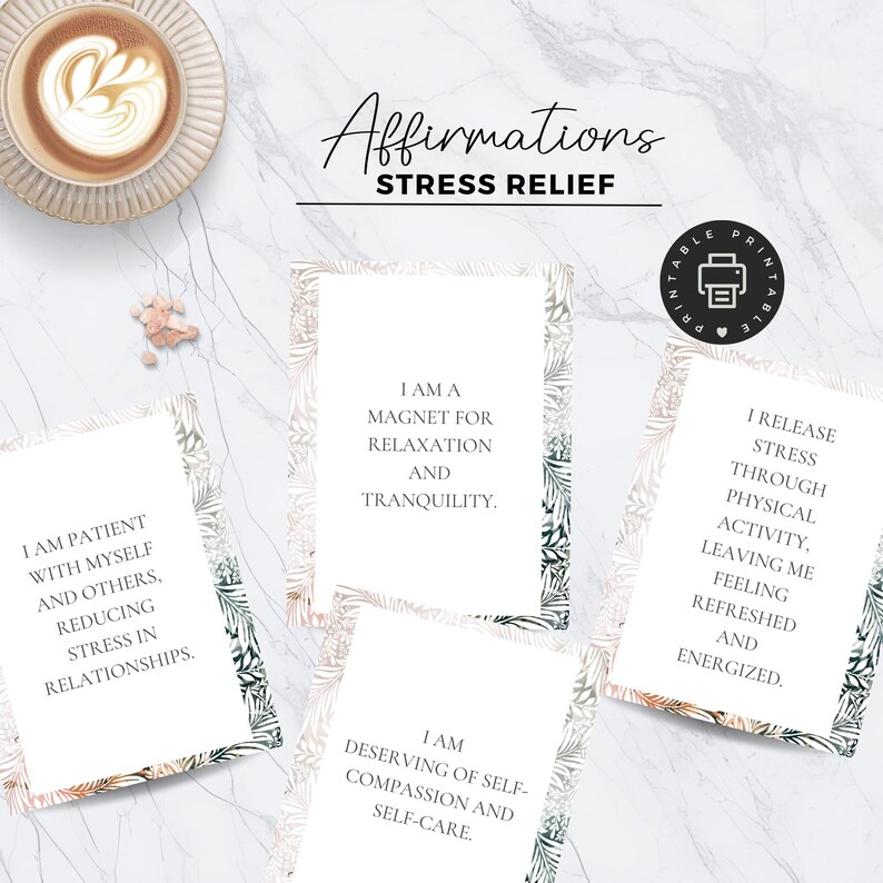 Affirmation Cards, Self-care Deck, Stress Relief Gift, Positive Mantras ...