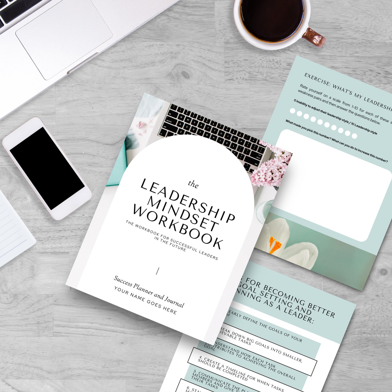 Leadership Mindset Workbook Template Success Planner Leadership ...