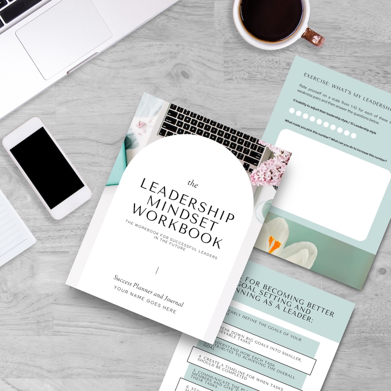 Leadership Mindset Workbook Template Success Planner Leadership ...