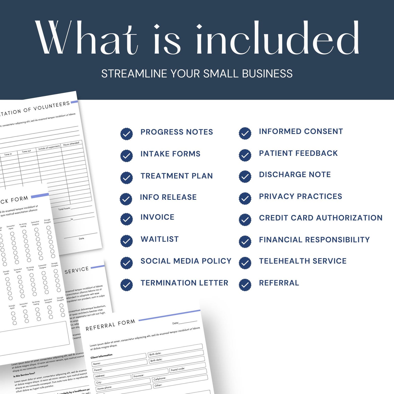 Therapy Office Business Forms Canva Template, Editable Counseling ...