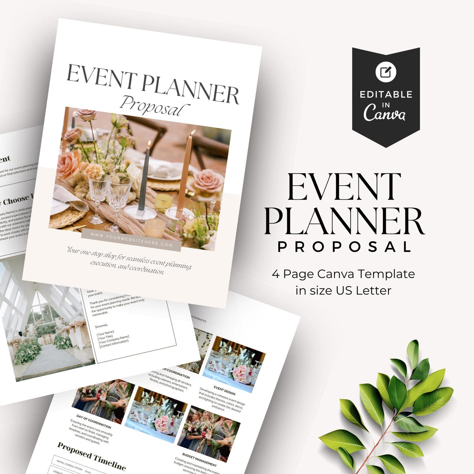 Event Planner Proposal Template, Canva Planning Proposal, Event ...