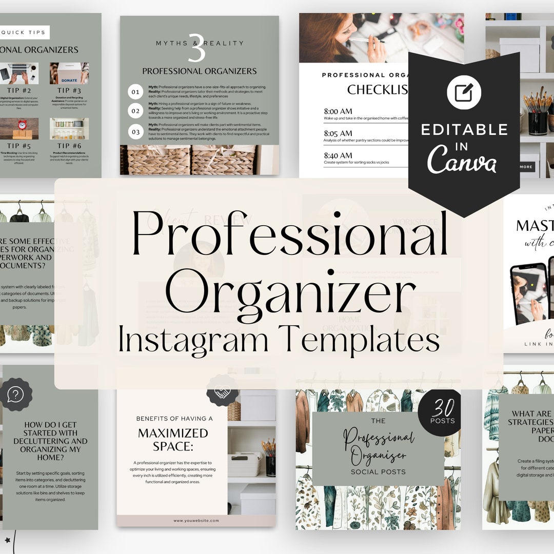 Professional Organizer Instagram Post Organizing Services Social Media ...