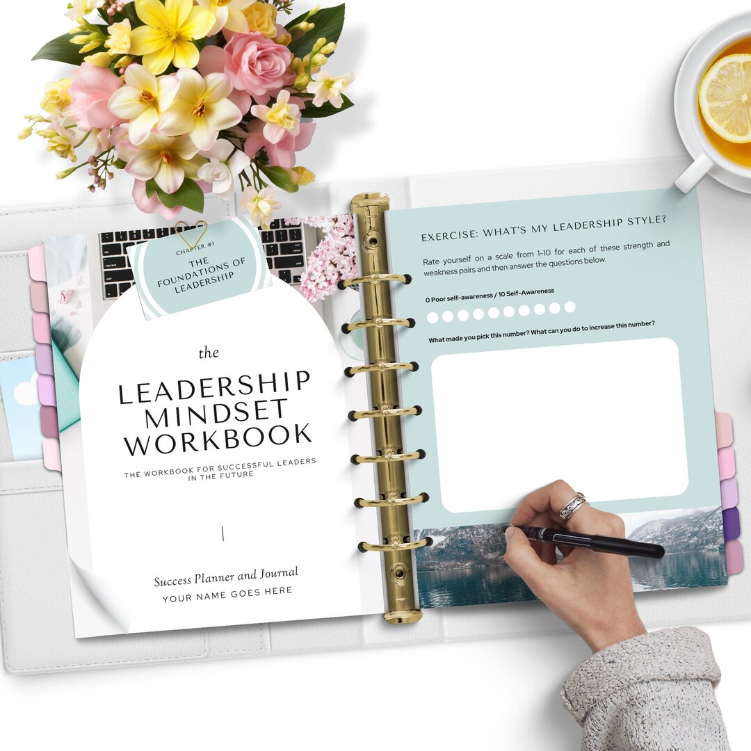 Leadership Mindset Workbook Template Success Planner Leadership ...