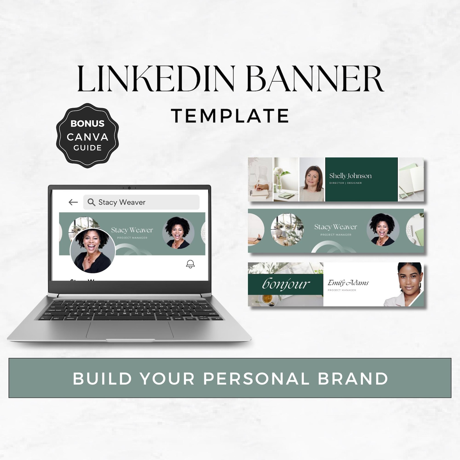 Linkedin Banner Minimalist Canva Template, Personal Branding Canva ...