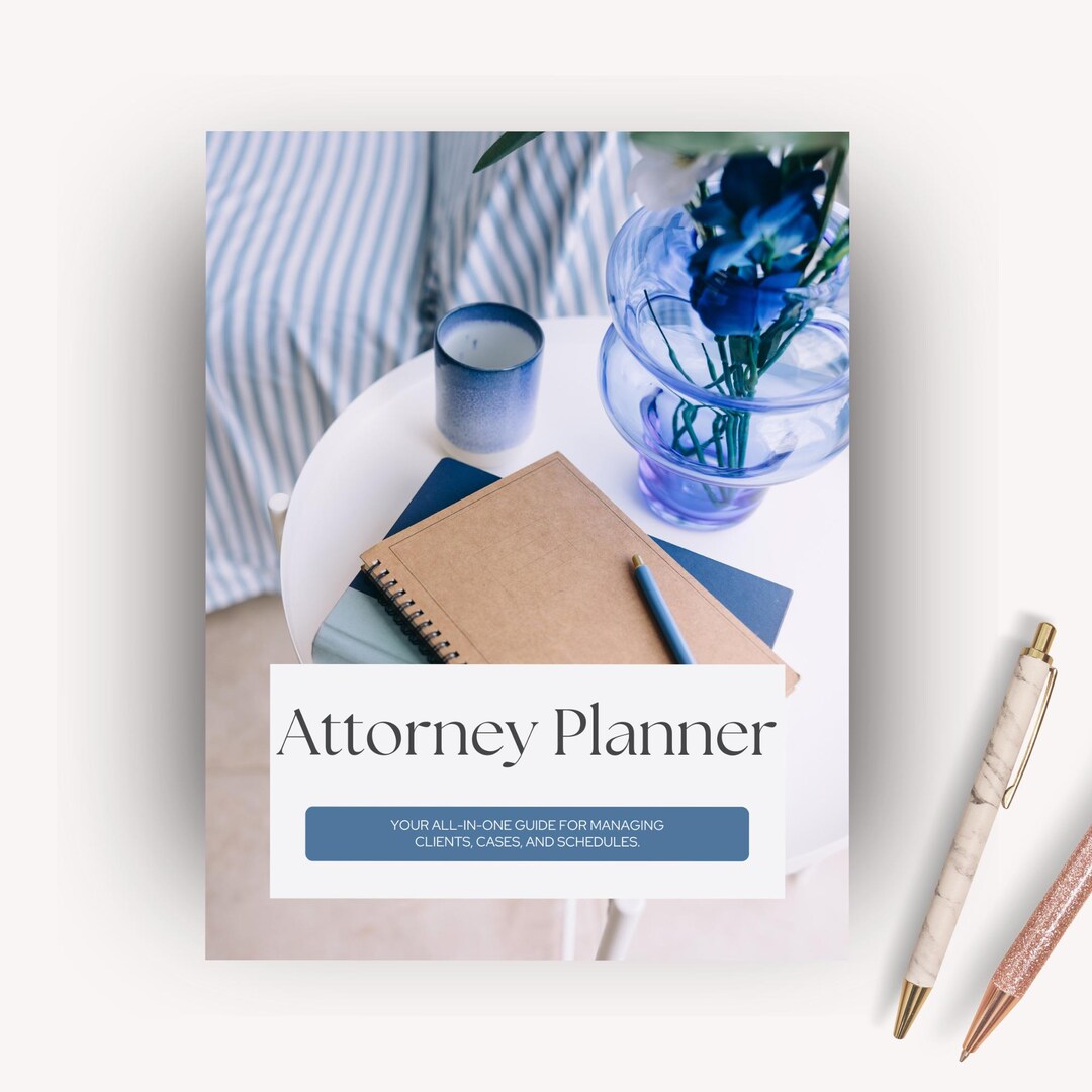 Attorney Planner, Legal Planner for Lawyer Gift, Client Logbook, Case ...