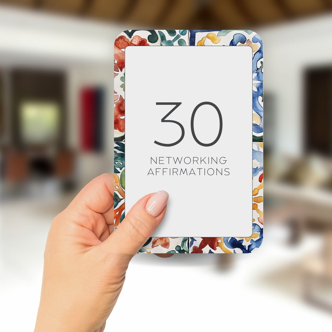 Business Networking Affirmation Cards for Professional Development ...
