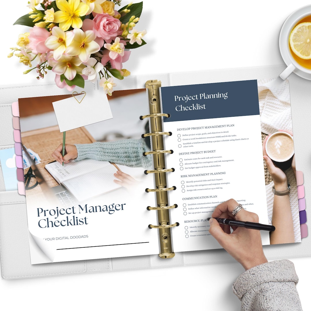 Project Manager Checklist Template, Canva Template, Project Management ...