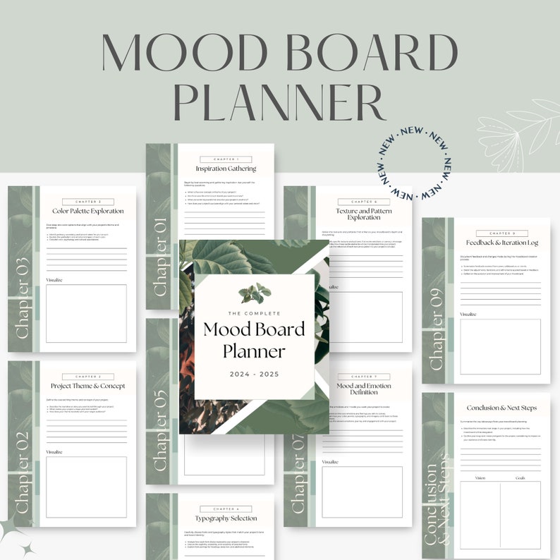 Mood Board Planner Canva Template Vision Board Creator Event Design ...