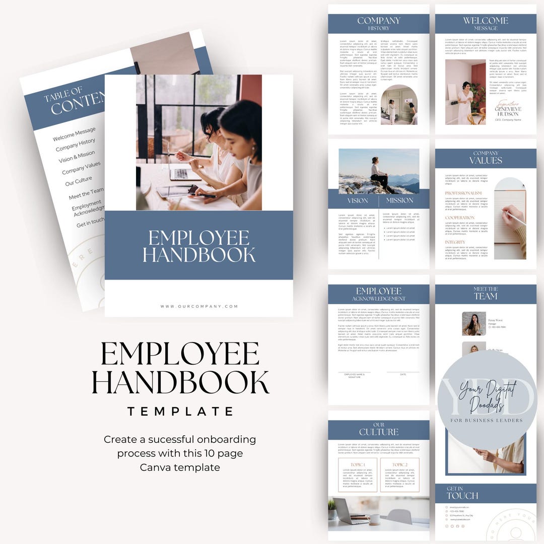 Employee Handbook Template, Human Resources Template, Small Business ...