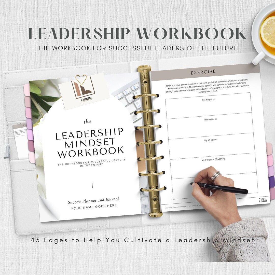 Leadership Mindset Workbook Template Success Planner Leadership ...