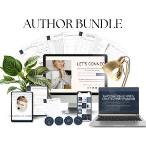 Author Bundle Canva Website & Social Media Template, Novel Writing ...