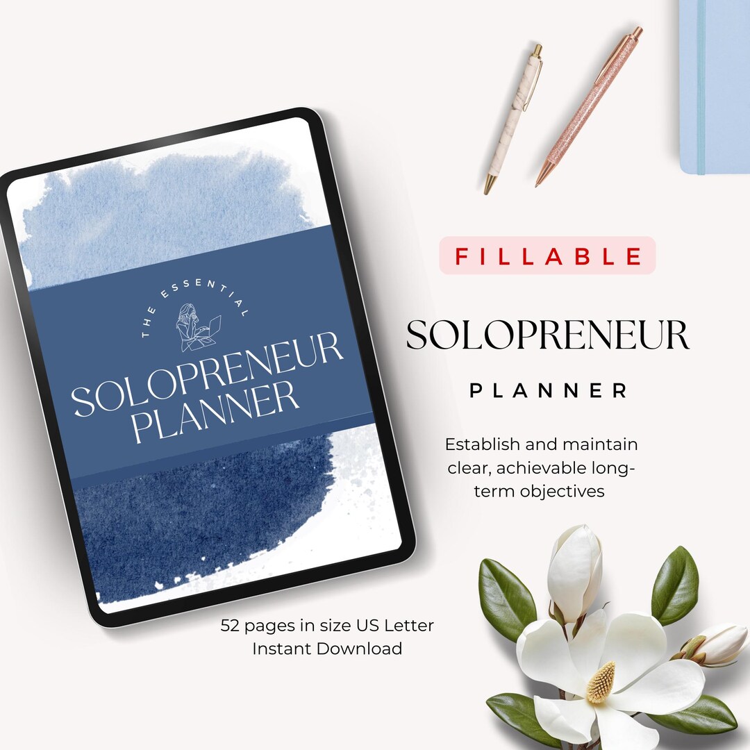 Fillable Solopreneur Business Planner, Canva Template, Small Business ...