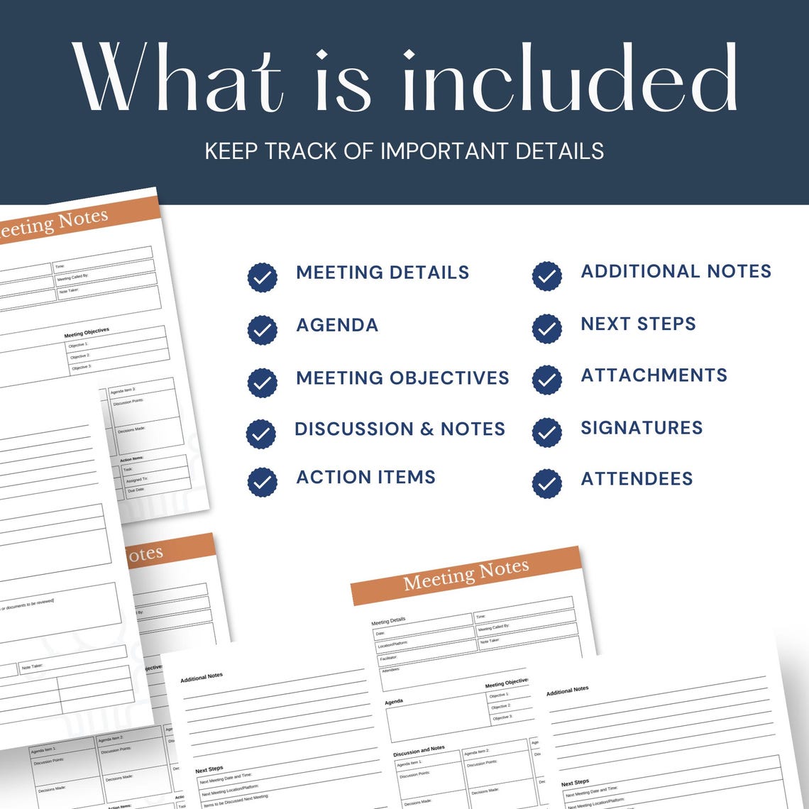 Fillable Meeting Minutes Template: Project Management Notes (PDF) - Etsy