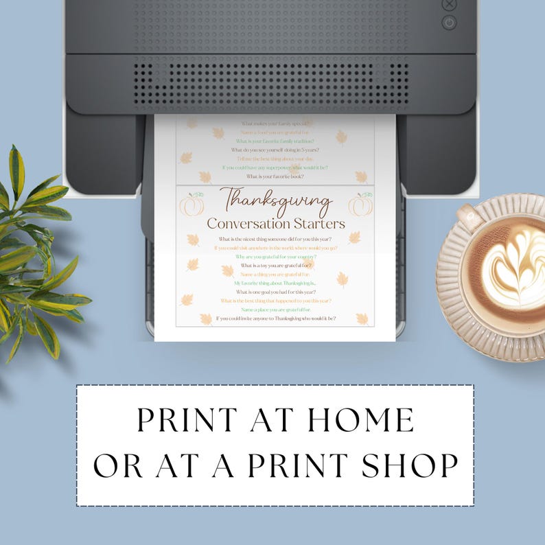 Thanksgiving Conversation Starter Cards, Family Dinner Conversation ...