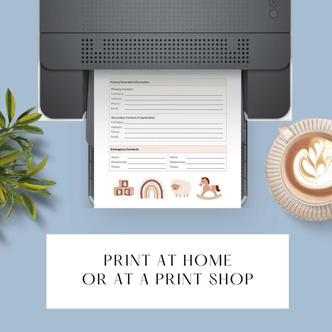 Daycare Enrollment Form PDF, Child Care Registration, Daycare Form ...