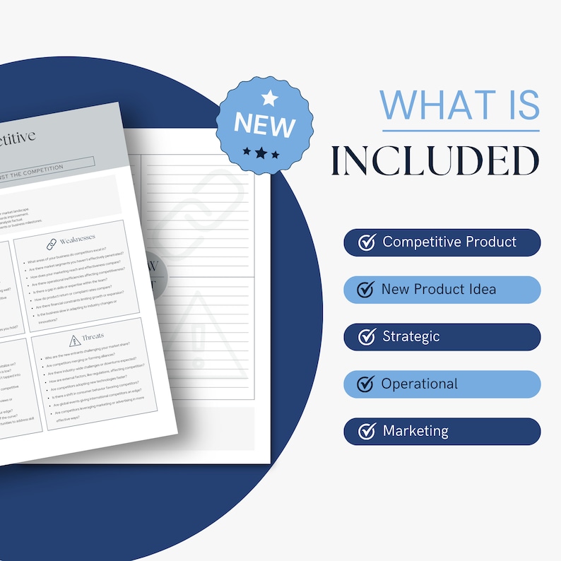 SWOT Analysis Printable Pdf, Competitive Guide, Marketing Business ...