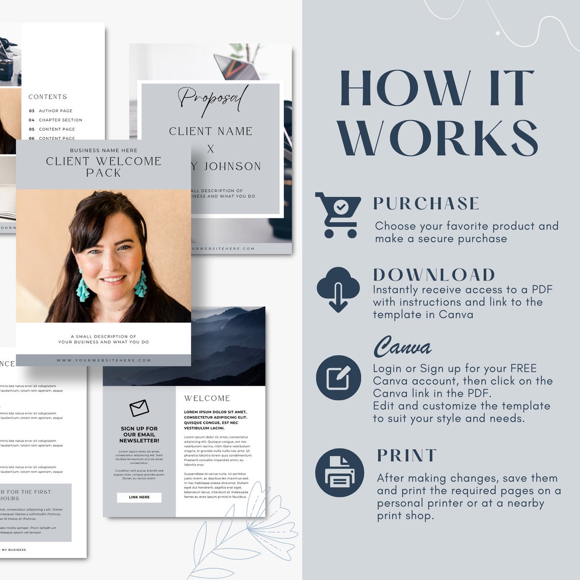Client Welcome Packet Virtual Assistant Customer Onboarding Editable ...