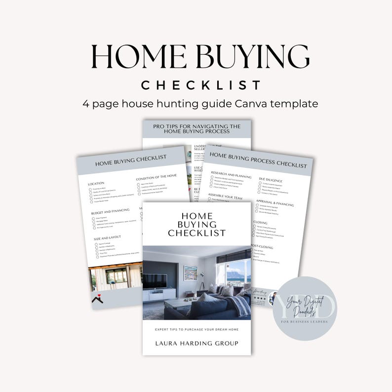 Home Buying Checklist Printable, First Time Home Buyer Guide, House ...
