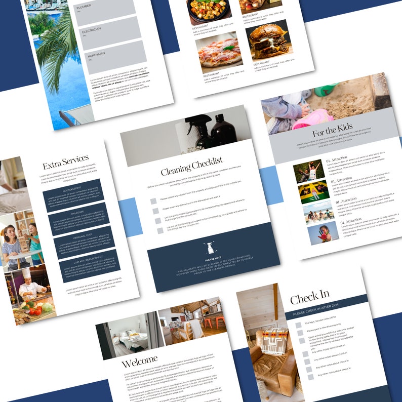 Rental Welcome Guide Canva Template, Editable Host Packet, Guest Book ...