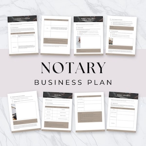 Mobile Notary Business Plan Template - Etsy UK