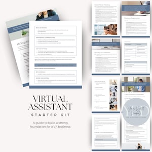 Virtual Assistant Services & Pricing Guide, VA Client Welcome Packet, Business Starter Kit ...