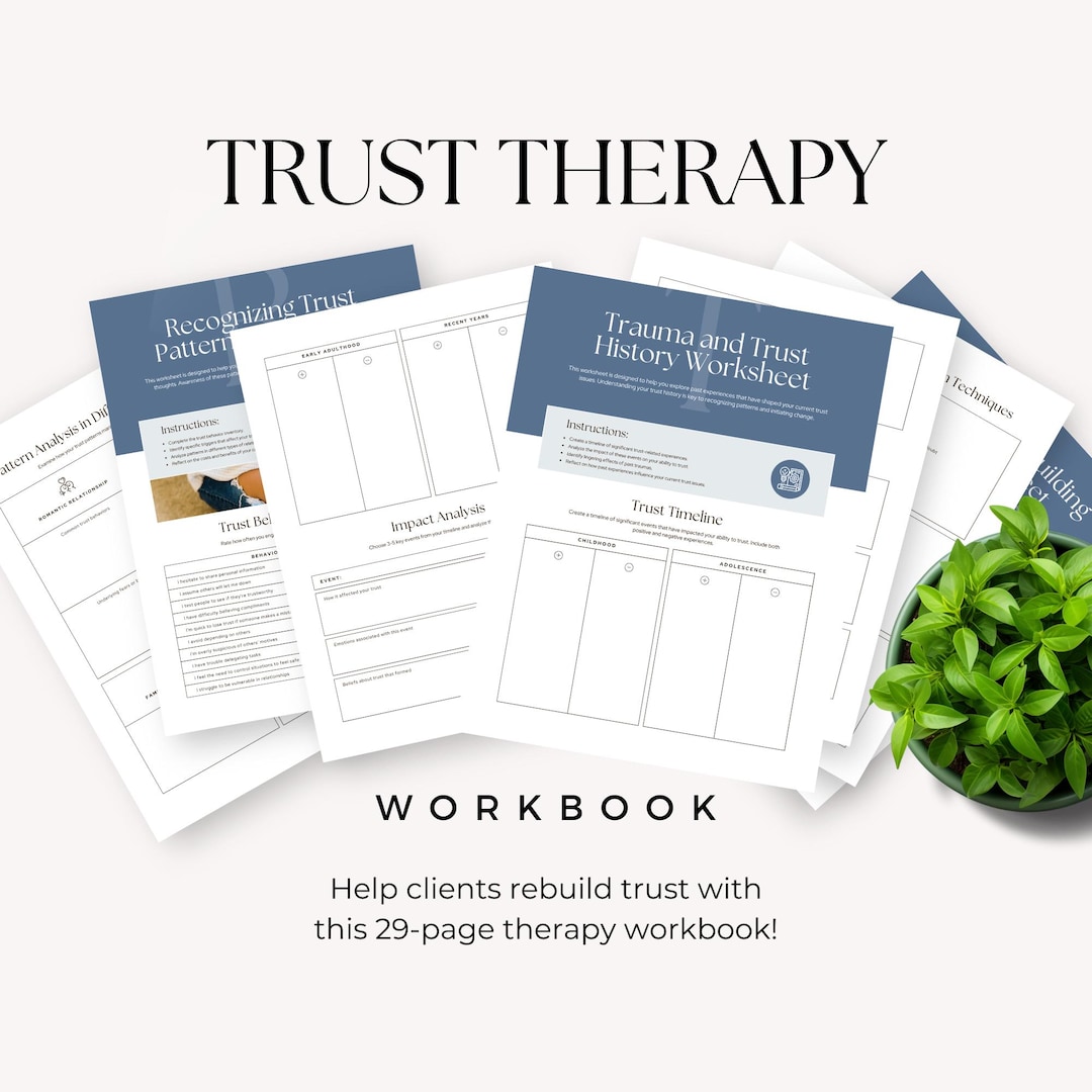 Therapy Worksheets Trust, Trust-building Counseling Tool, Couples ...