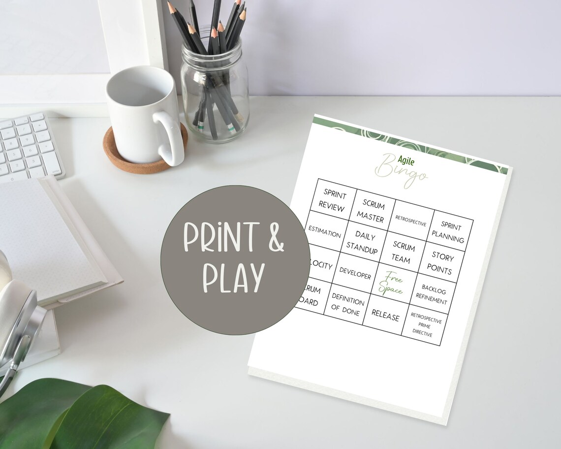 Agile Bingo Game Retrospective Activities Scrum Master Software ...