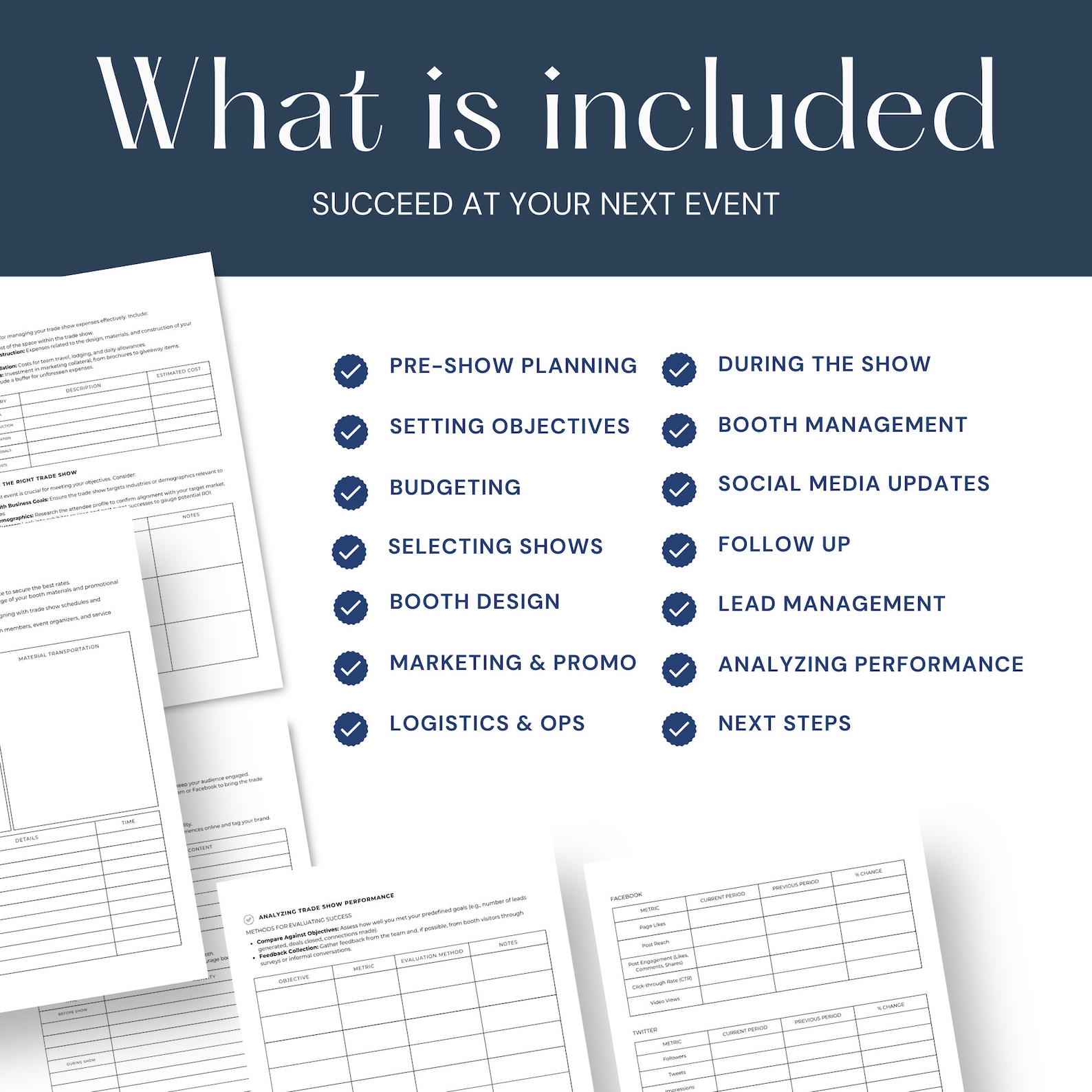 Trade Show Planner Printable, Trade Show Checklist PDF, Event Planning ...