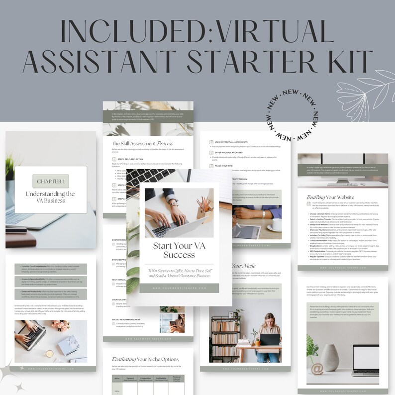 Virtual Assistant Full Business Starter Kit 5 in 1 Business Coach Tools ...