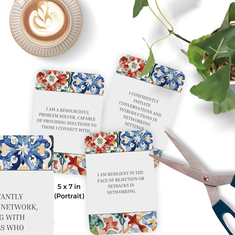 Business Networking Affirmation Cards for Professional Development ...