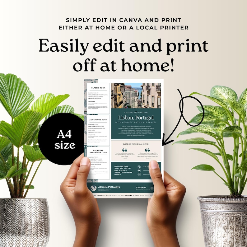 Tour Operator Flyer Canva Template, Travel Agency Flyer, Tour Package ...
