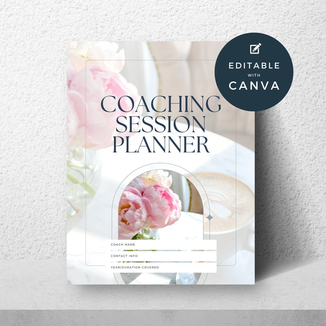 Coaching Session Planner Canva Template, Digital Coaching Template ...