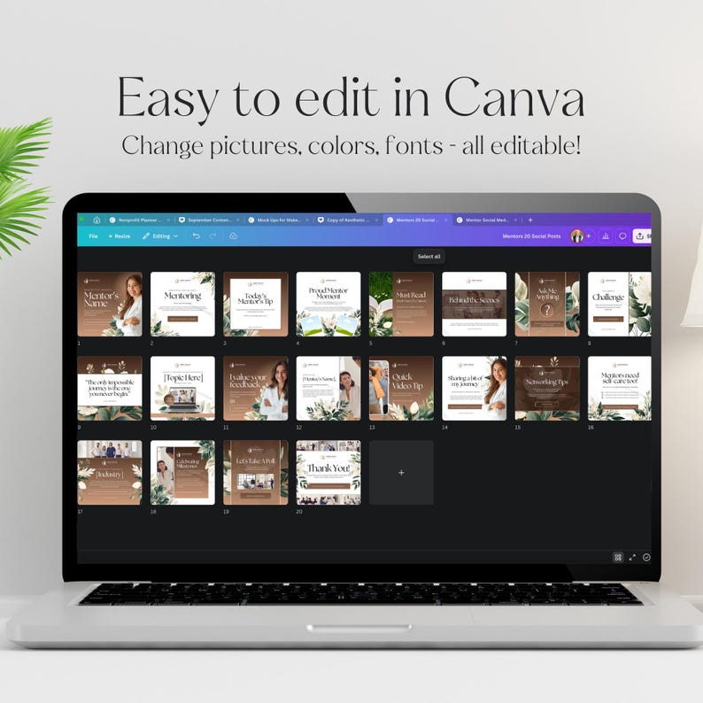 Mentor Social Media Post Template, Canva Template, Editable Instagram ...