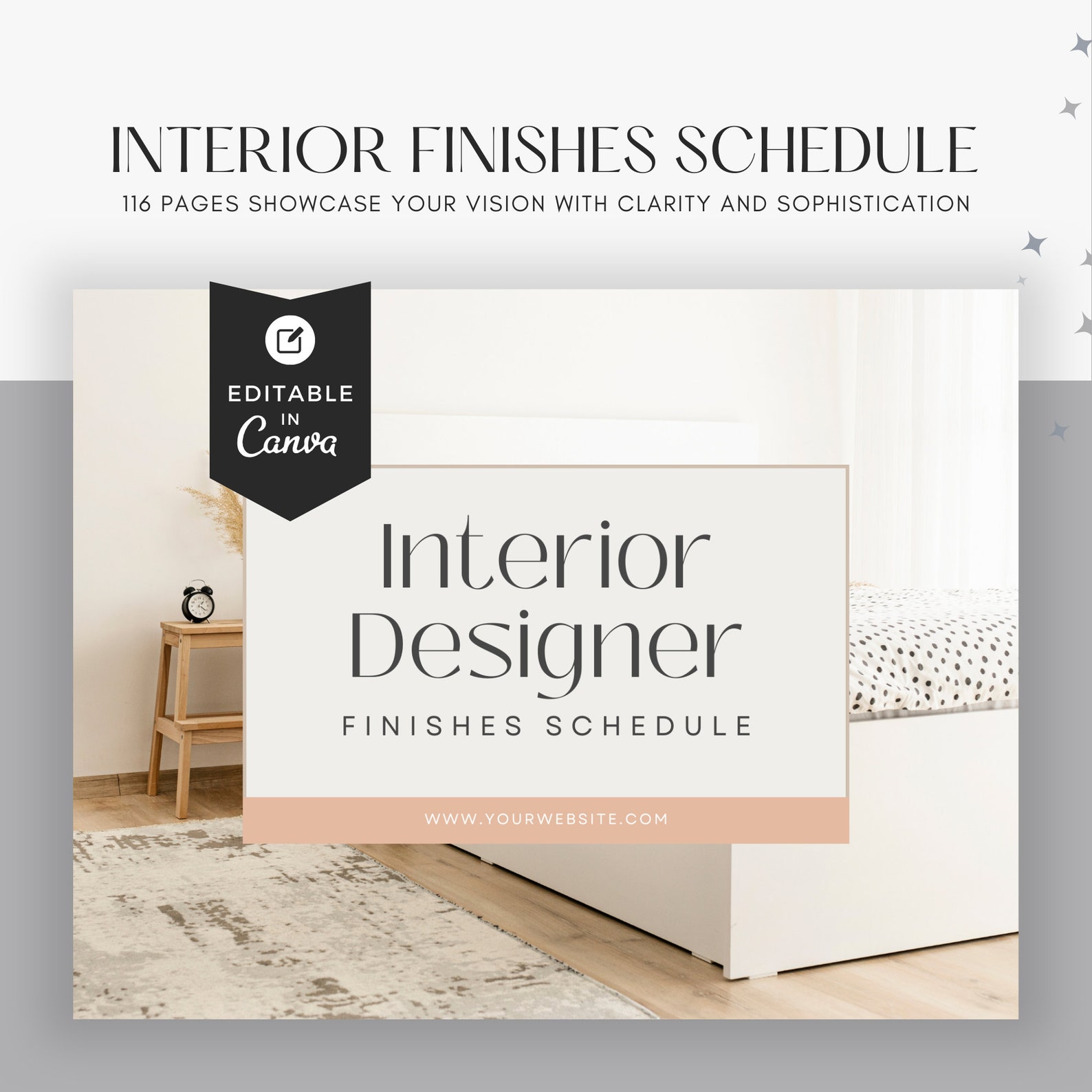 Interior Design Finishes Schedule Canva Template, Fixtures and Finishes ...