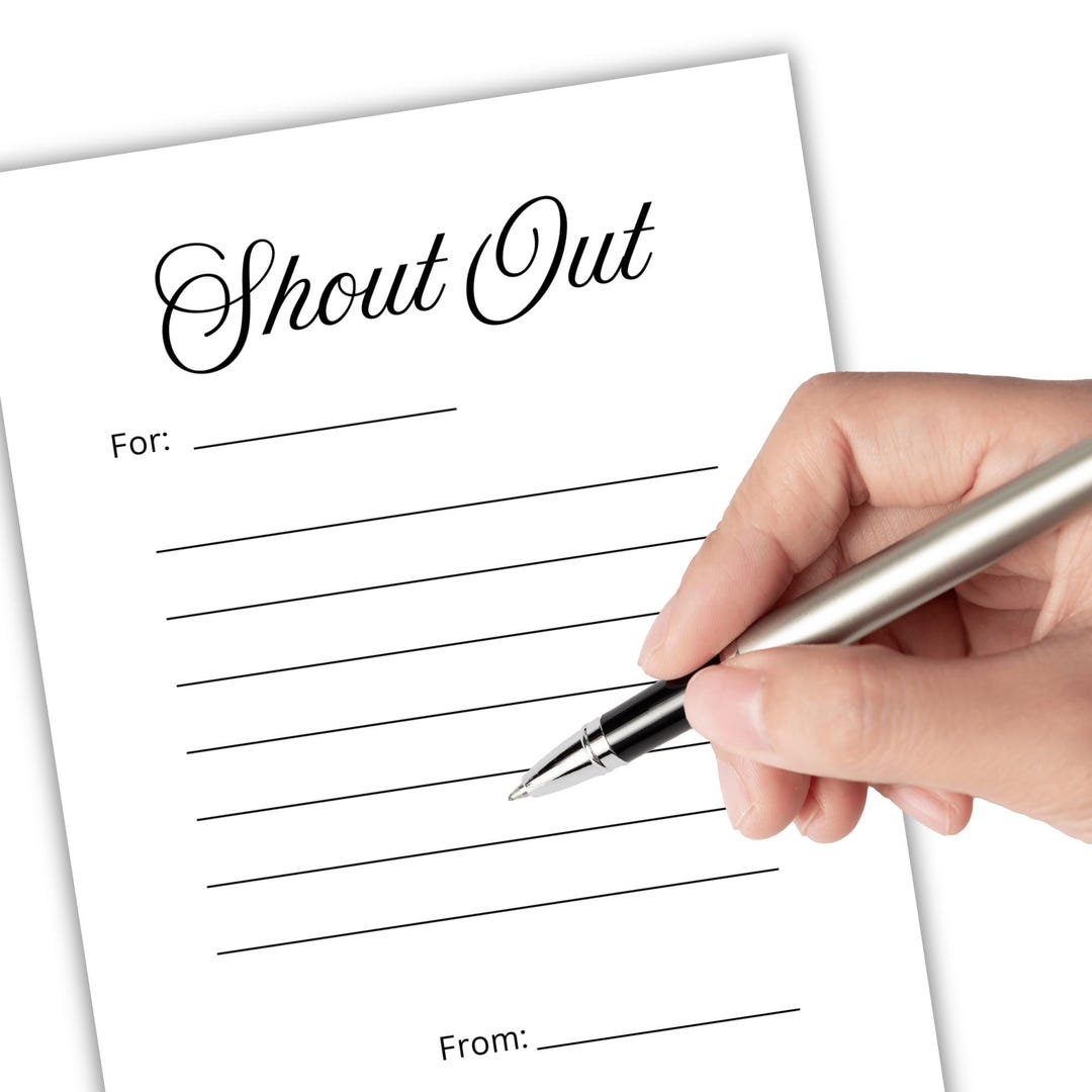 Shout Out Template, Employee Thanks, Workplace Printable, Employee ...