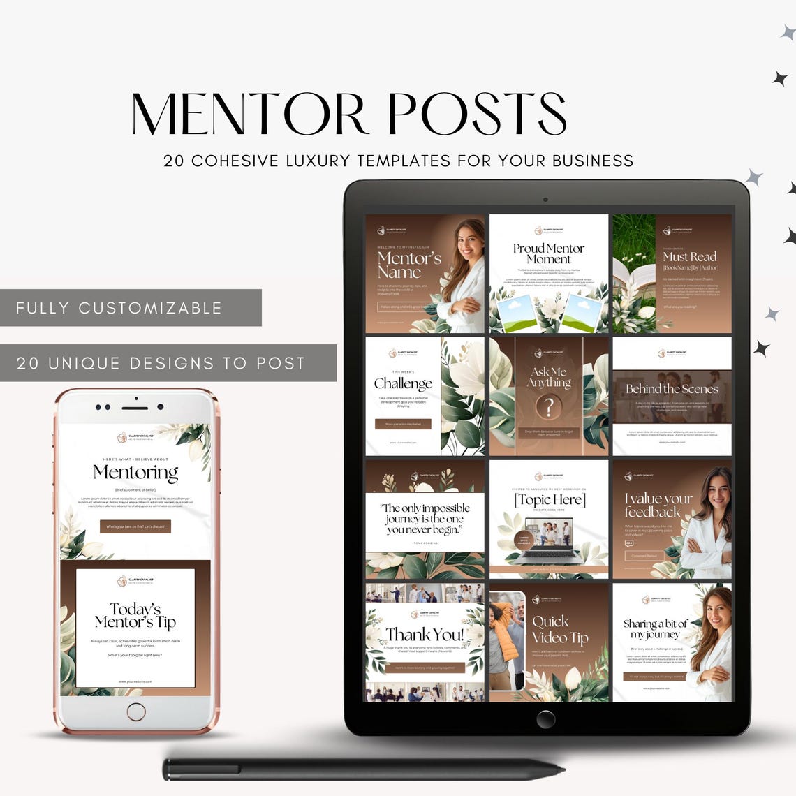 Mentor Social Media Post Template, Canva Template, Editable Instagram ...