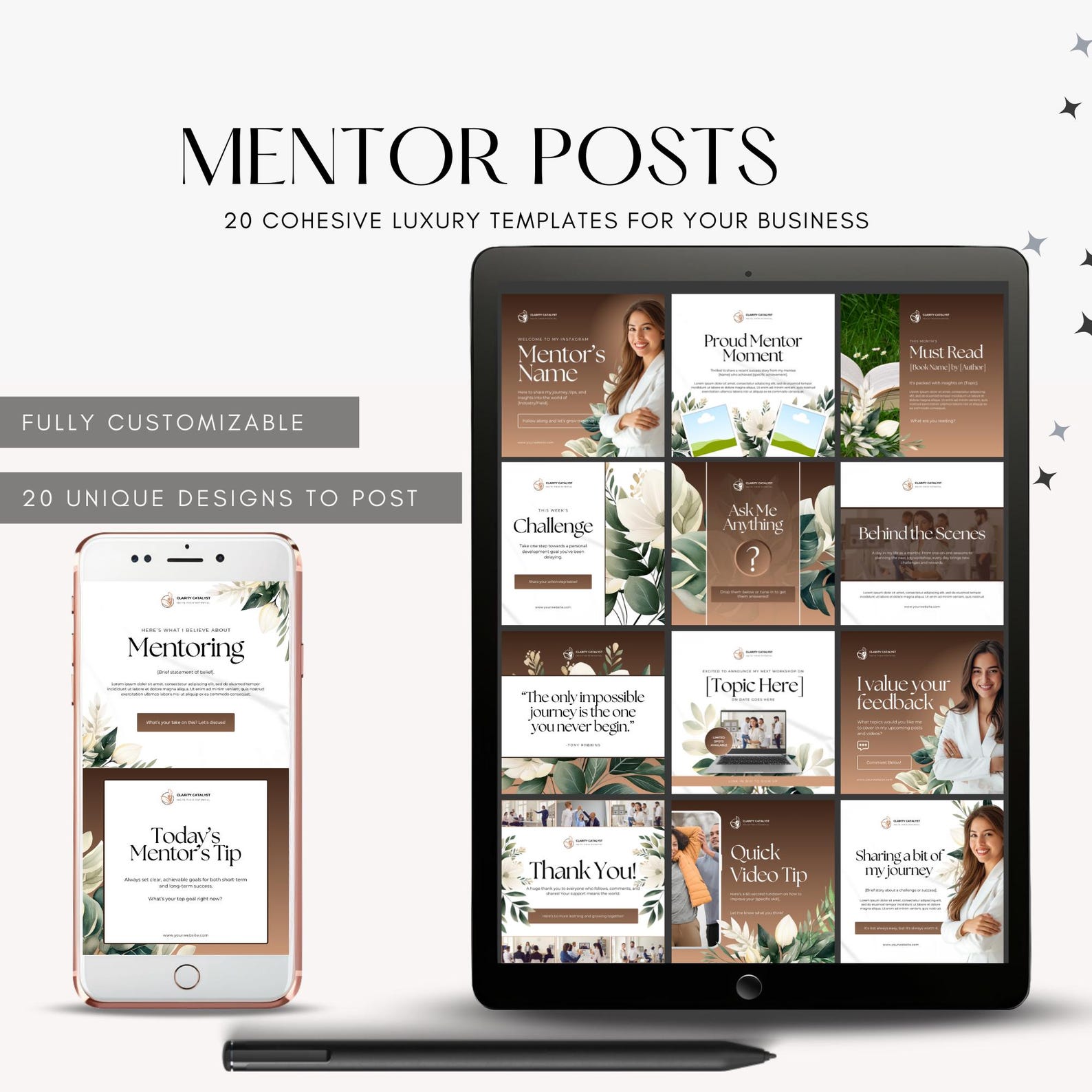 Mentor Social Media Post Template, Canva Template, Editable Instagram ...