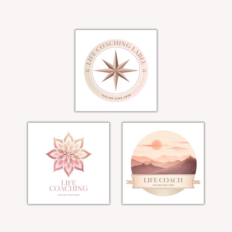 Life Coach Logo Canva Template, Editable Coaching Logo, Holistic ...