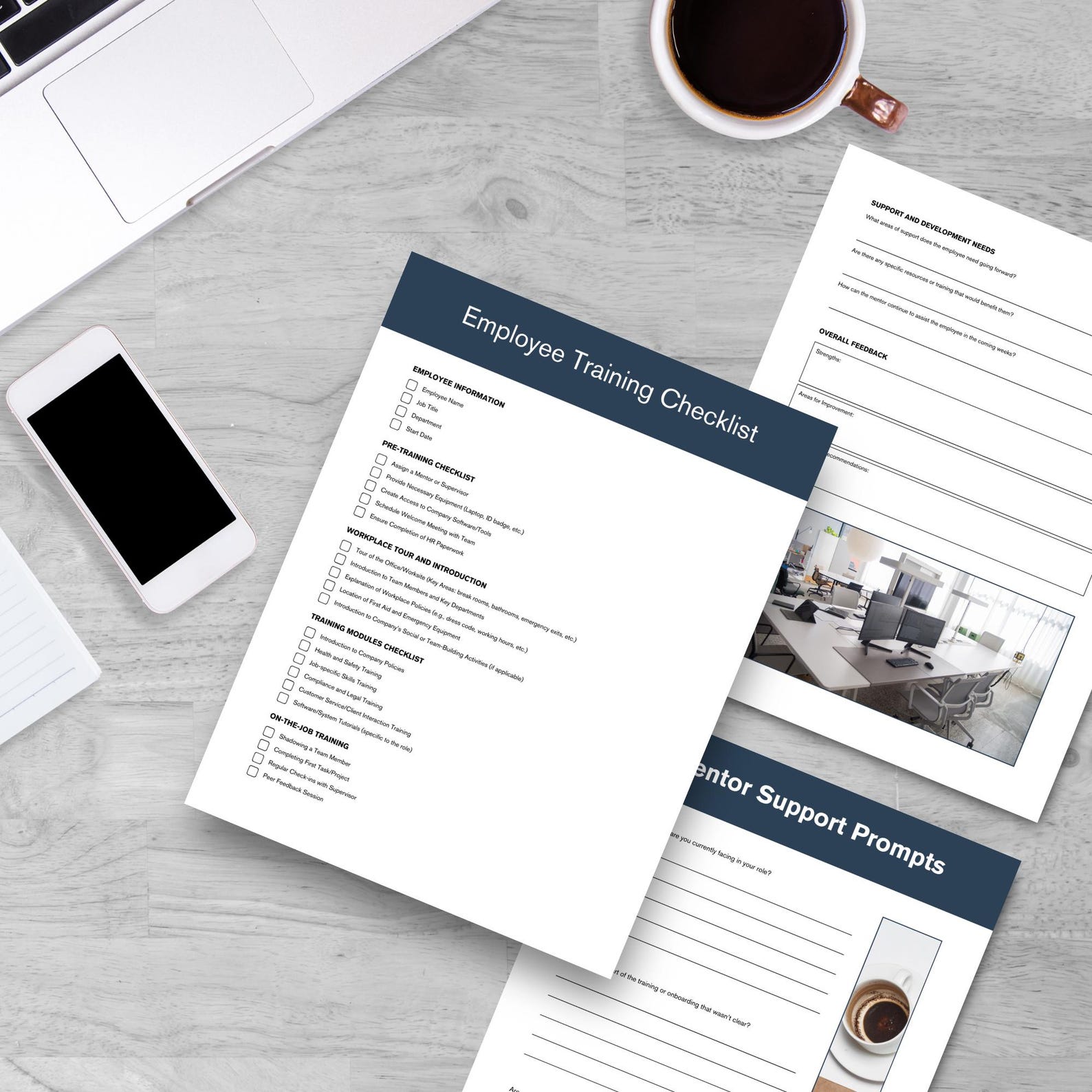 Employee Training Checklist Template, Staff Onboarding Kit, Workforce ...