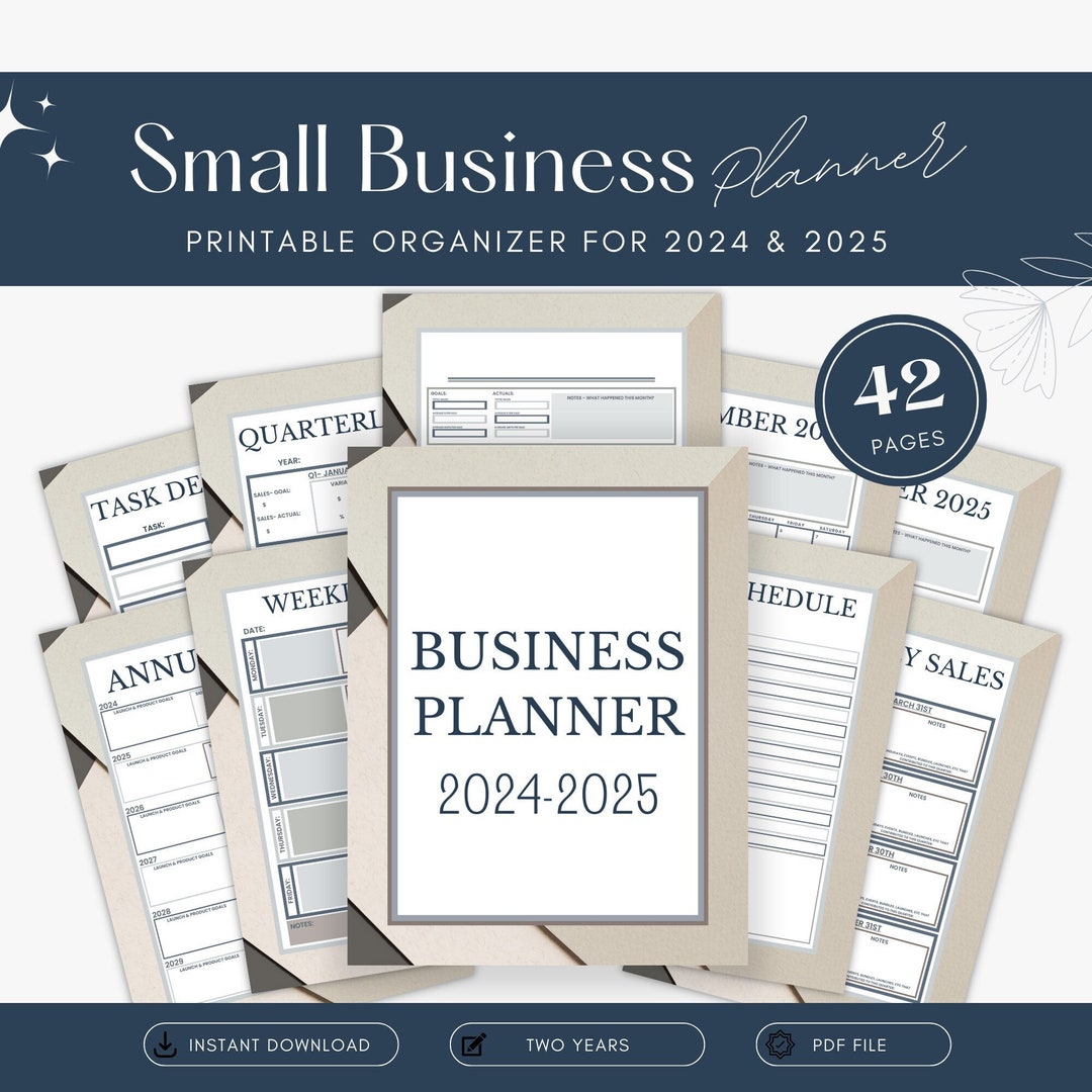 Printable Business Planner Bundle, Small Business Template, Business ...