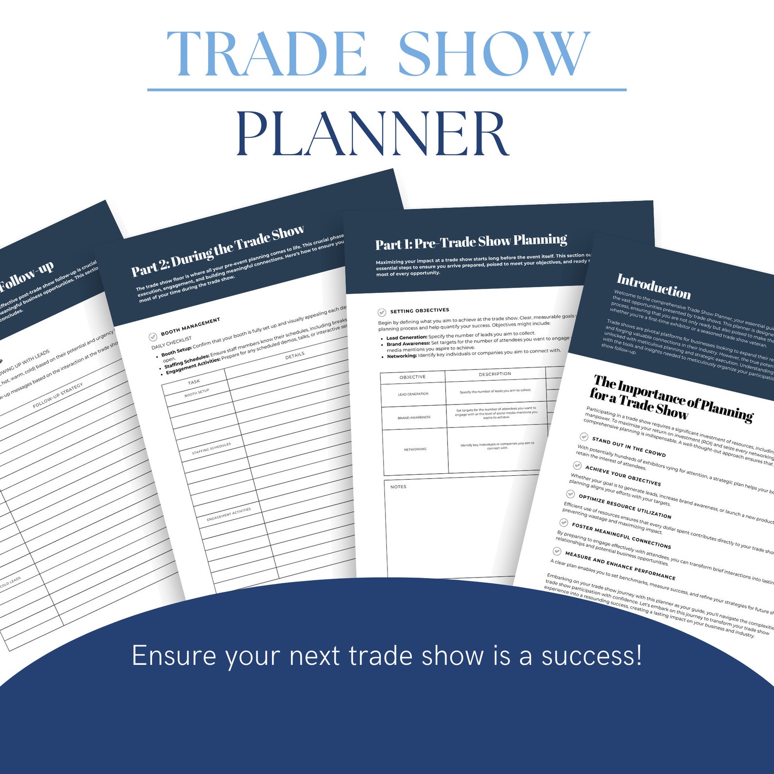 Trade Show Planner Printable, Trade Show Checklist PDF, Event Planning ...