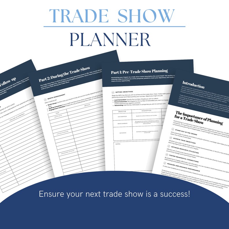 Trade Show Planner Printable, Trade Show Checklist PDF, Event Planning ...
