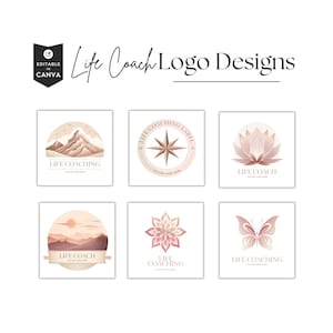 Life Coach Logo Canva Template, Editable Coaching Logo, Holistic ...