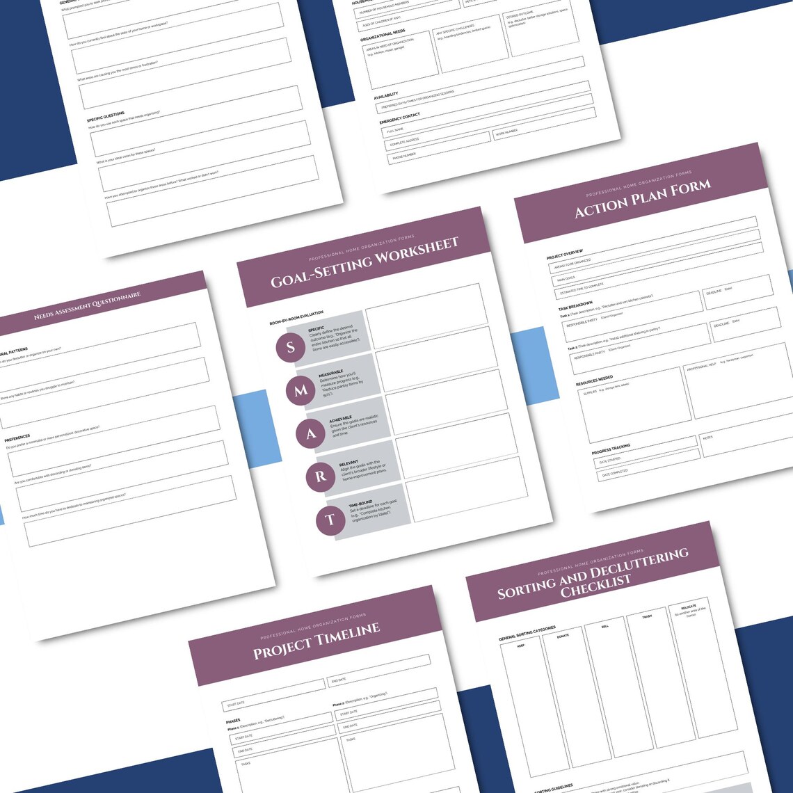 Professional Organizer Forms Canva Template, Home Organization ...