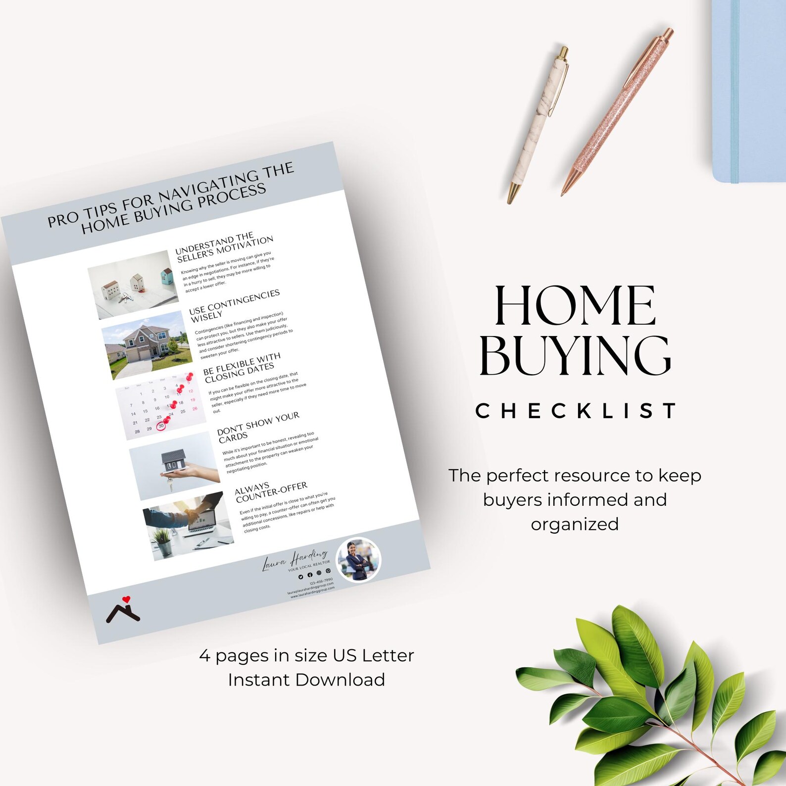 Home Buying Checklist Printable, First Time Home Buyer Guide, House ...