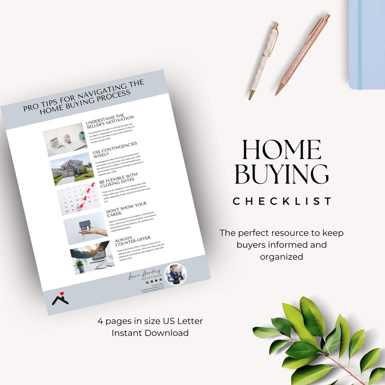 Home Buying Checklist Printable, First Time Home Buyer Guide, House ...