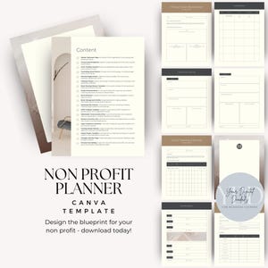 Non Profit Planner Canva Template, Nonprofit Organization Planner ...