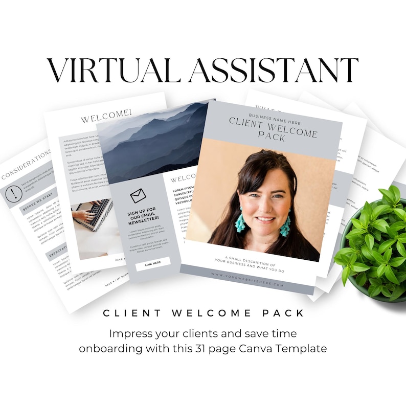 Client Welcome Packet Virtual Assistant Customer Onboarding Editable ...