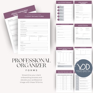 Professional Organizer Forms Canva Template, Home Organization ...